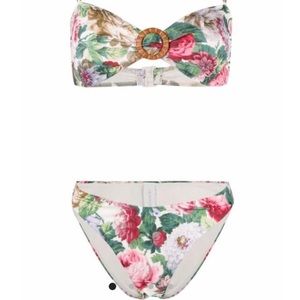 Zimmermann | Swim | Zimmermann Set Tan Red Green Floral Print Bikini ...